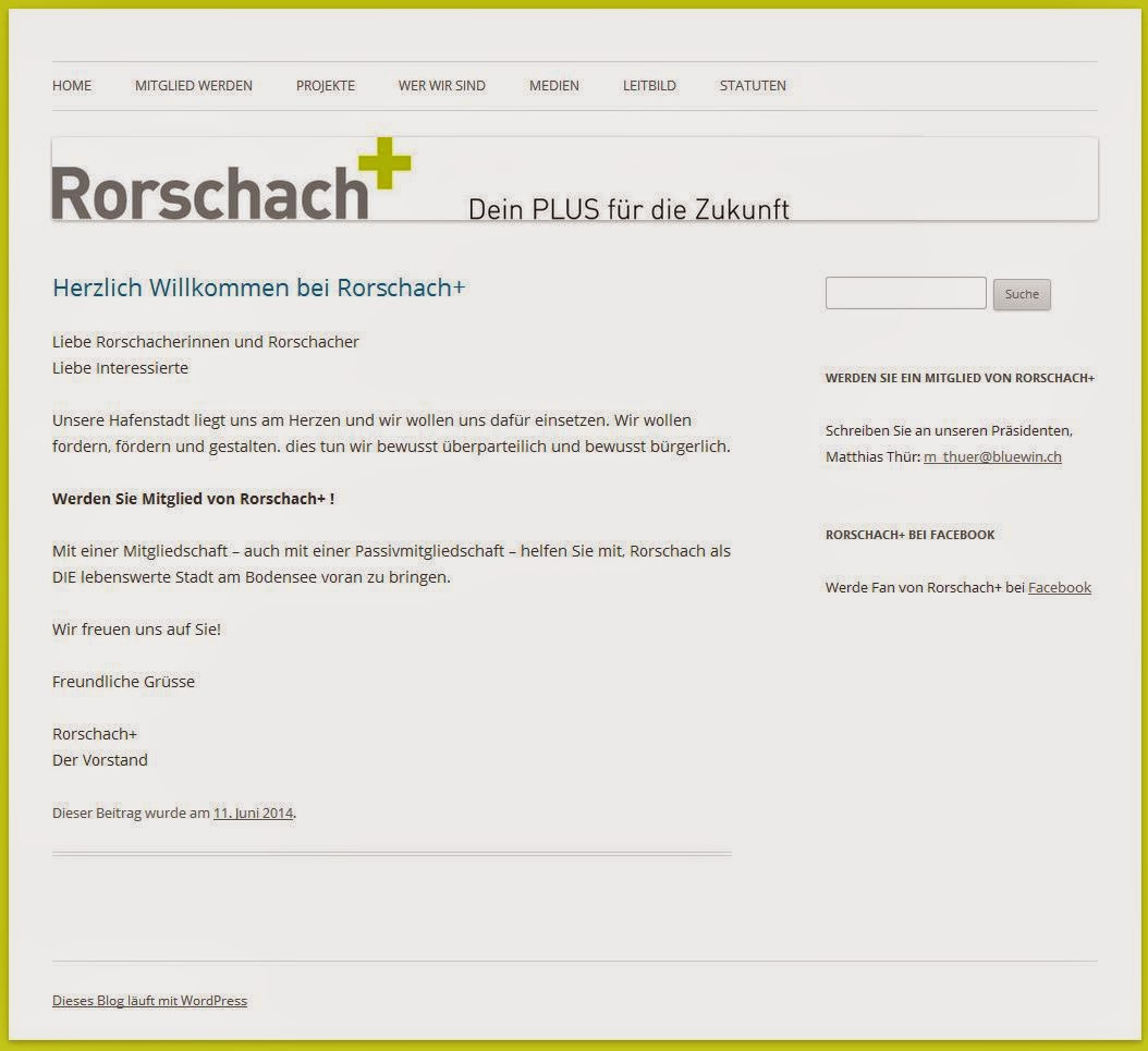 "Rorschach Plus" wird aktiv - Rorschacher Echo